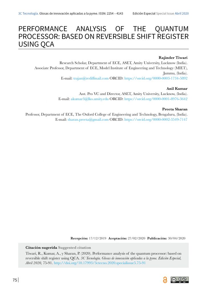 Performance Analysis Of The Quantum Processor Based On Reversible Shift Register Using Qca