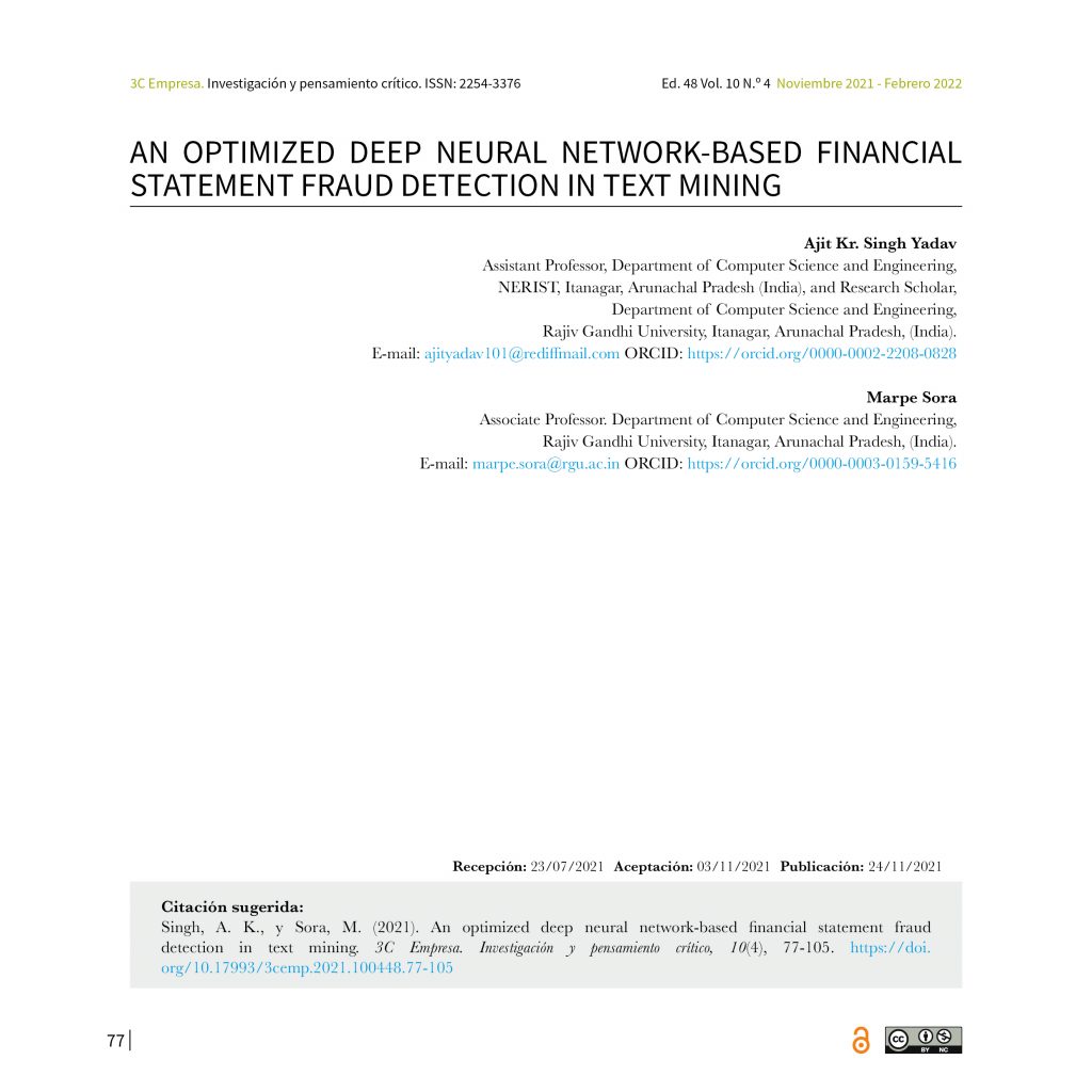 An Optimized Deep Neural Network Based Financial Statement Fraud Detection In Text Mining